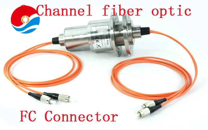 Fiber Optic rotary joint slip ring/ FORJ with 2 channel multimode fiber